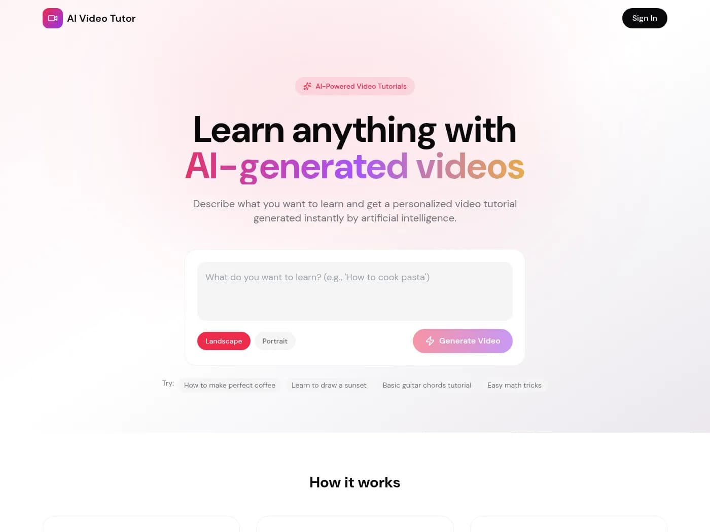 AI Video Tutor