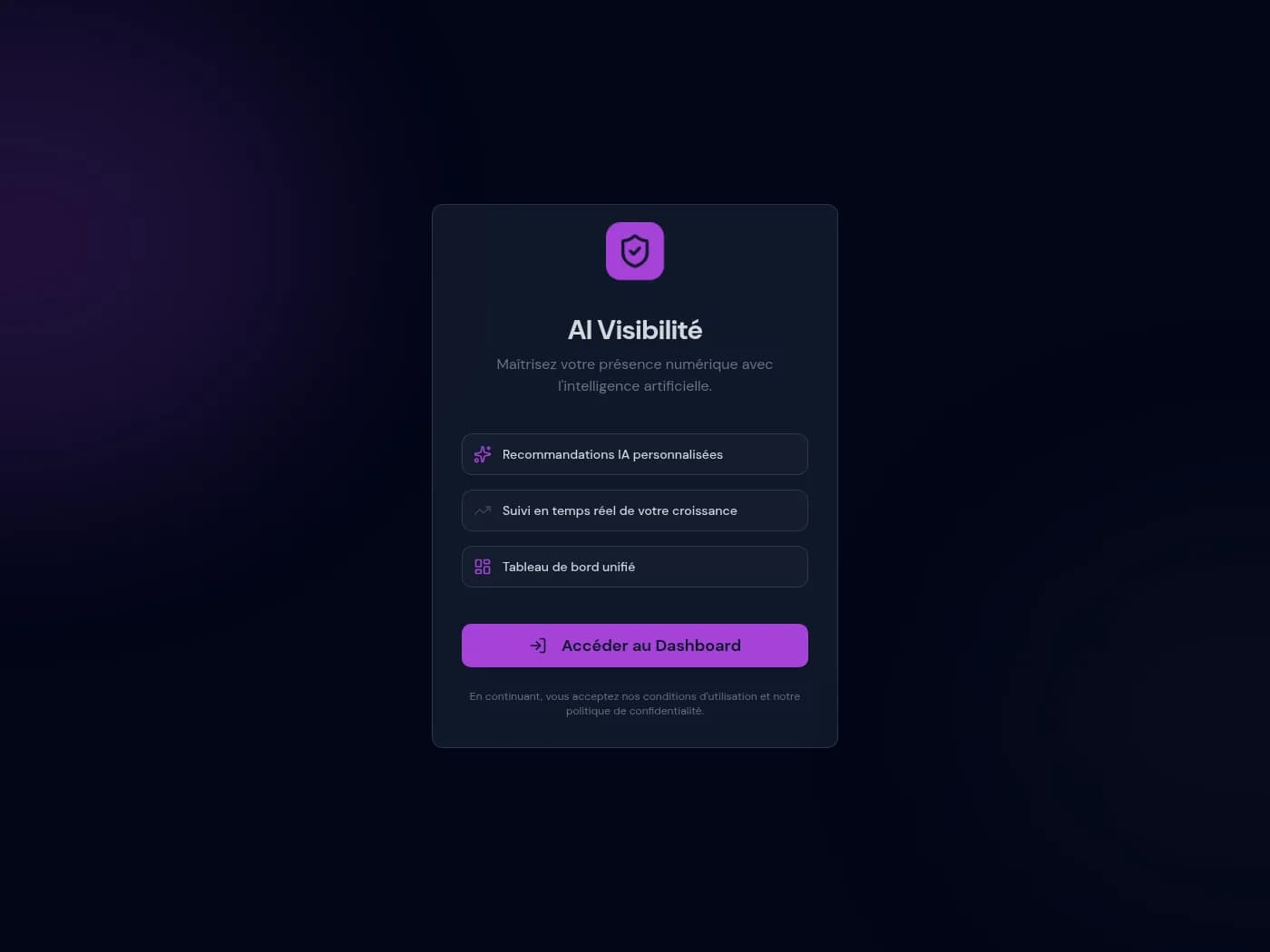 AI Visibilité Dashboard