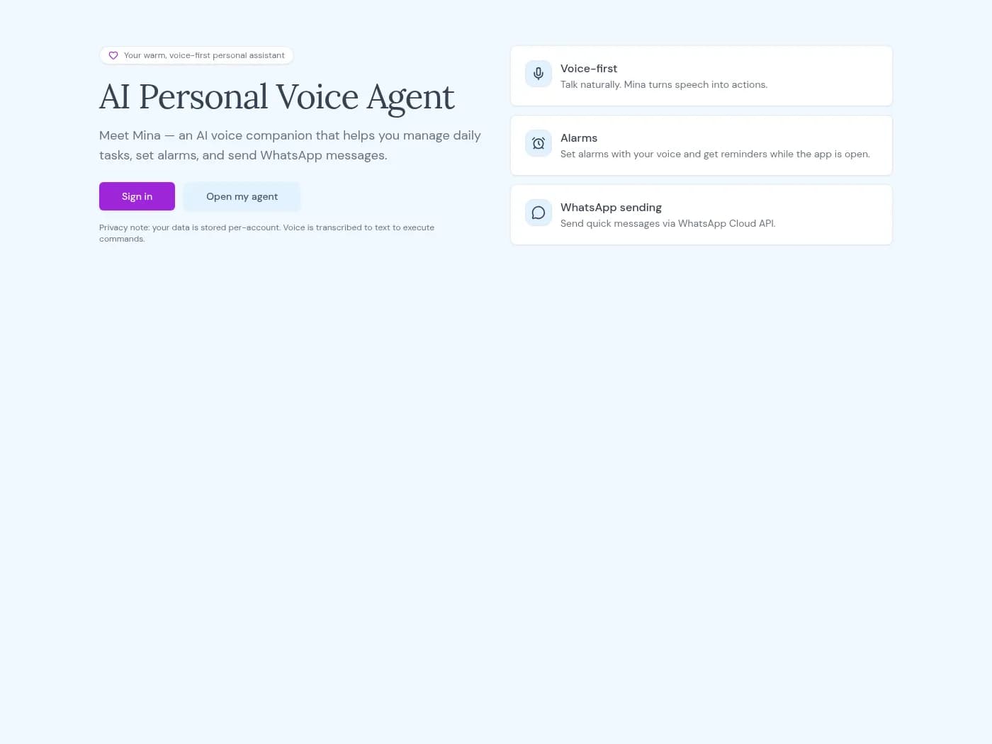 AI Personal Voice Agent