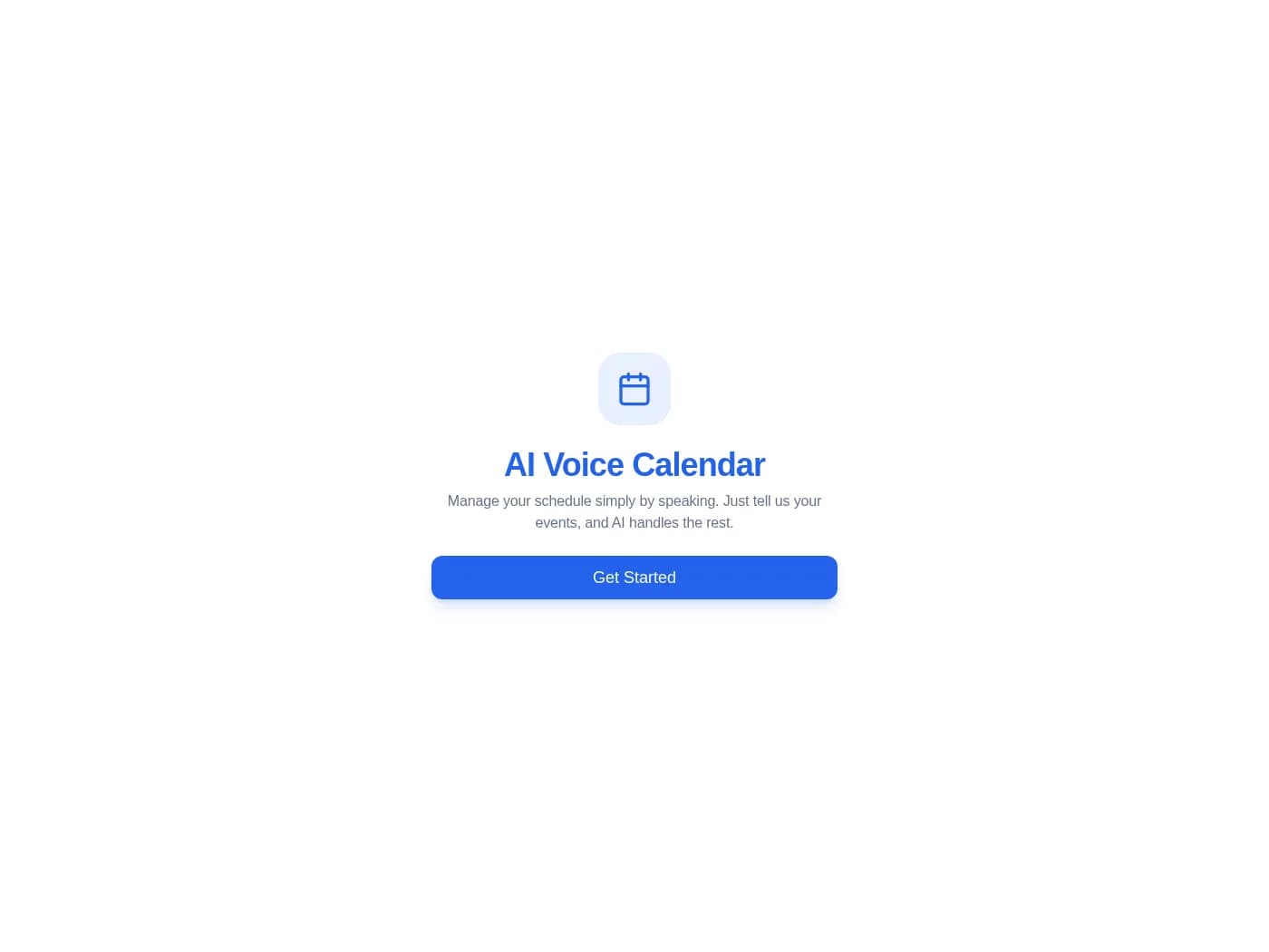AI Voice Calendar