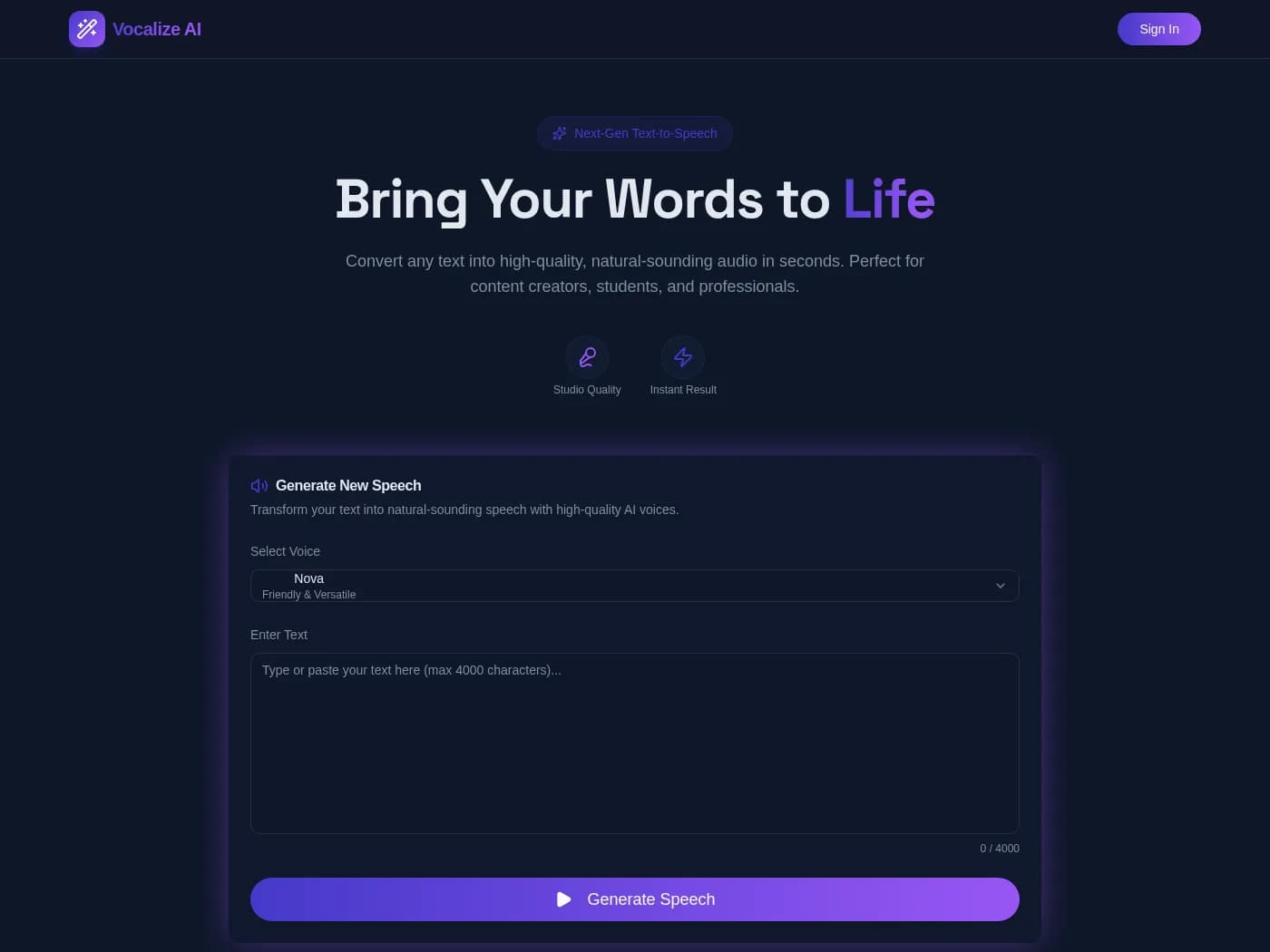 Vocalize AI Assistant