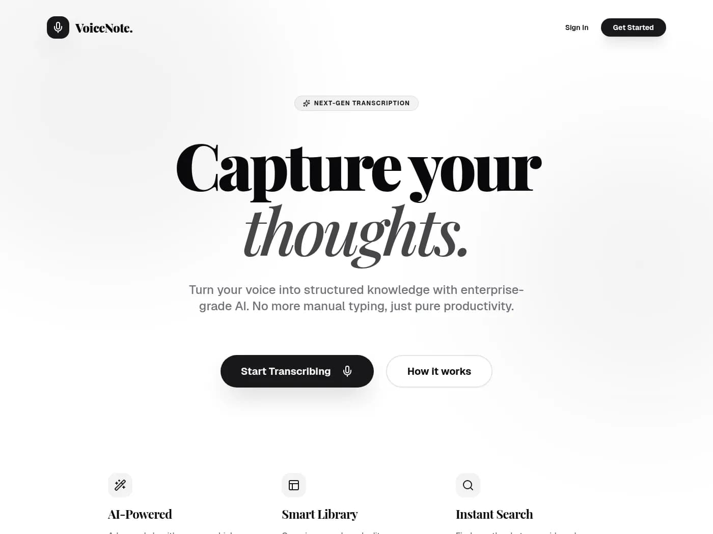 VoiceNote AI Transcriber