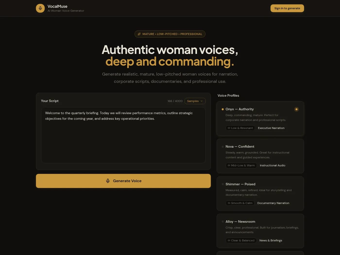 VocalMuse AI Generator
