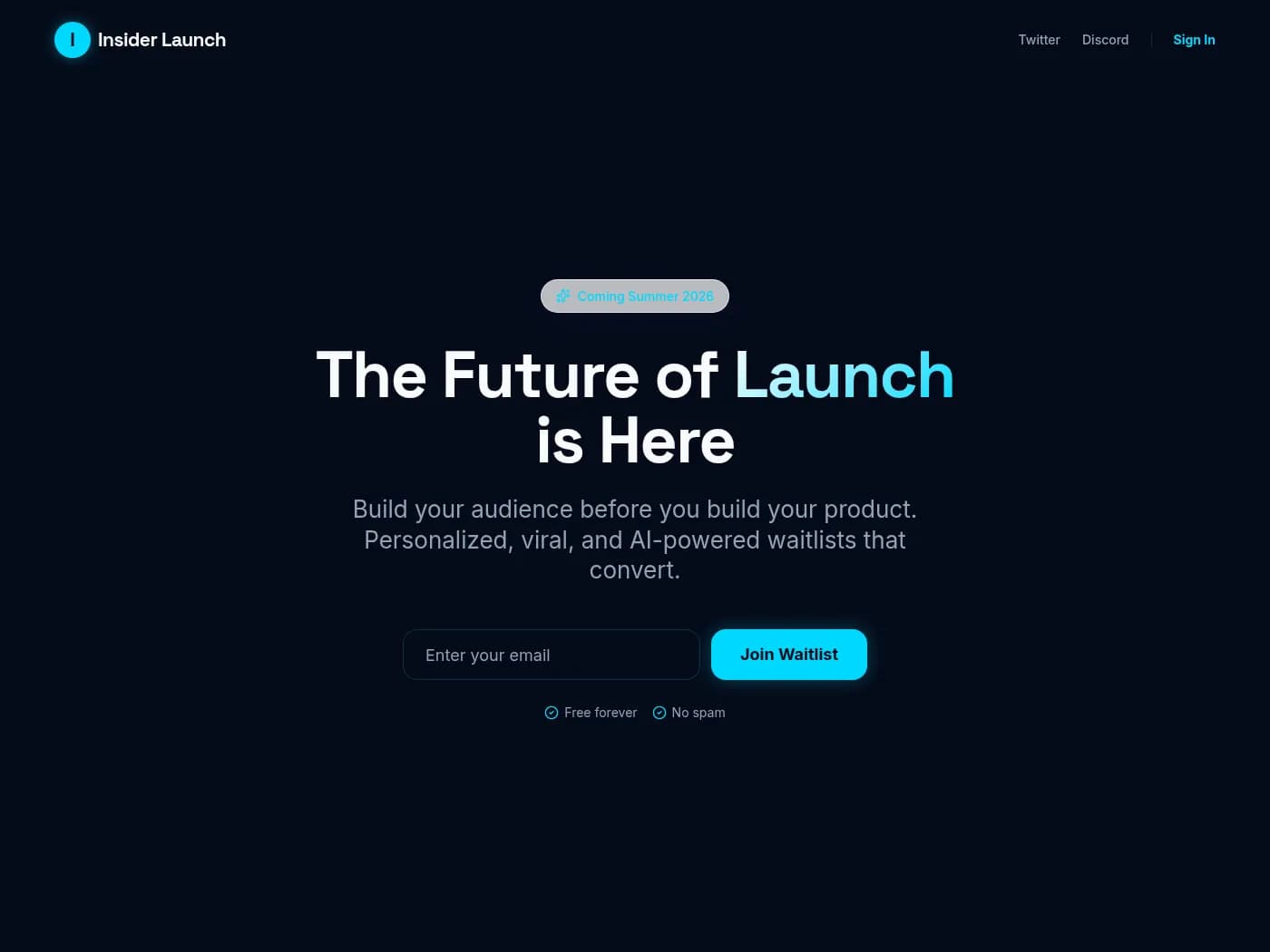 Insider Waitlist Launch