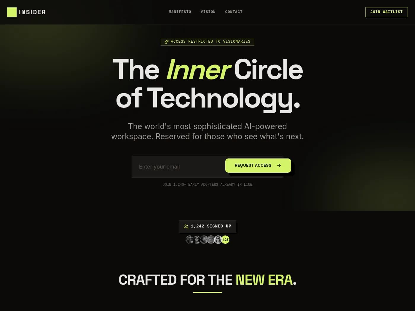 Insider Waitlist Site