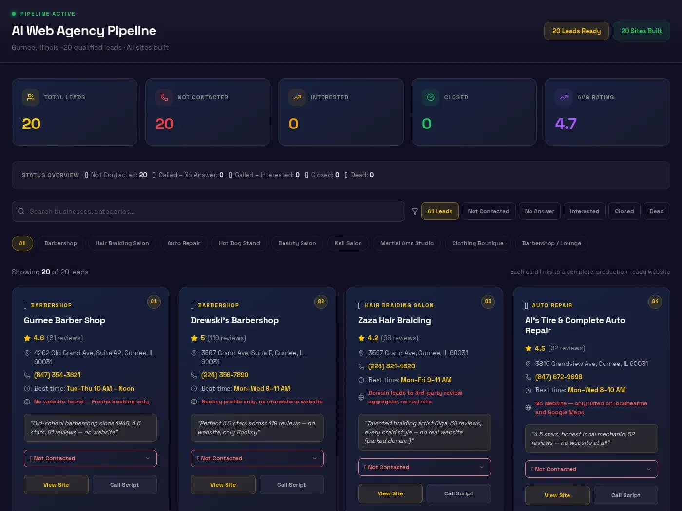 Autonomous AI Web Agency