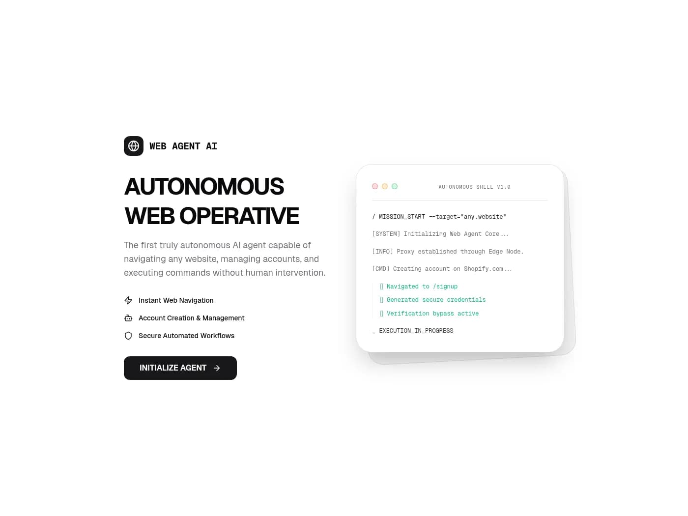 Universal Web Agent AI