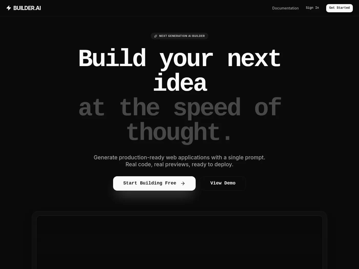 AI Web Builder SaaS