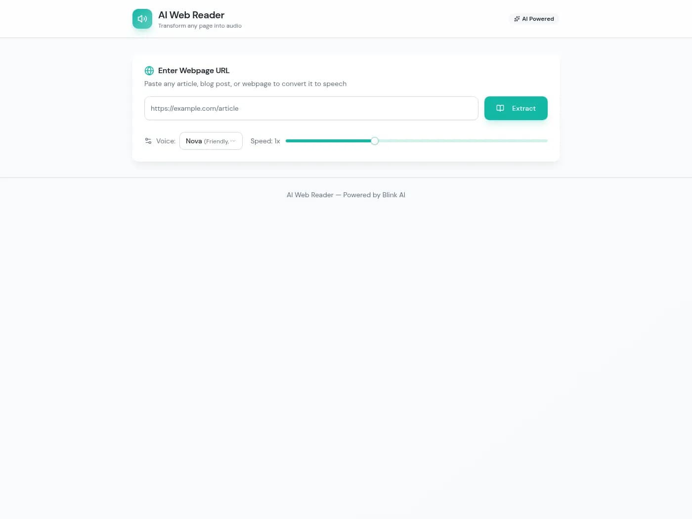AI Web Reader