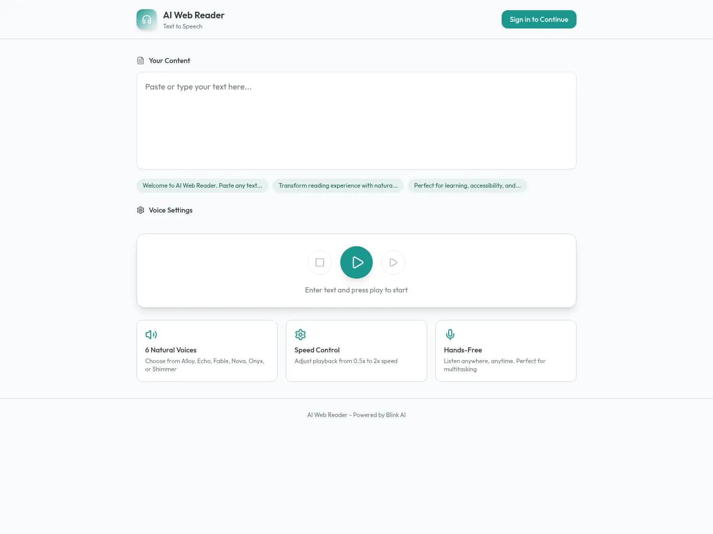 AI Web Reader
