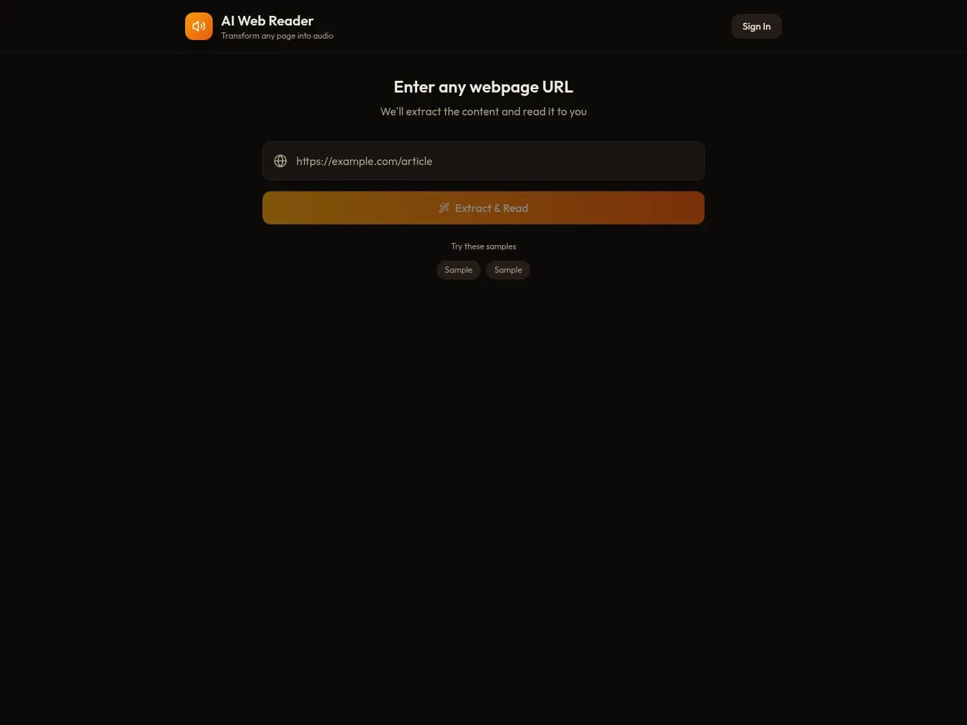 AI Web Reader
