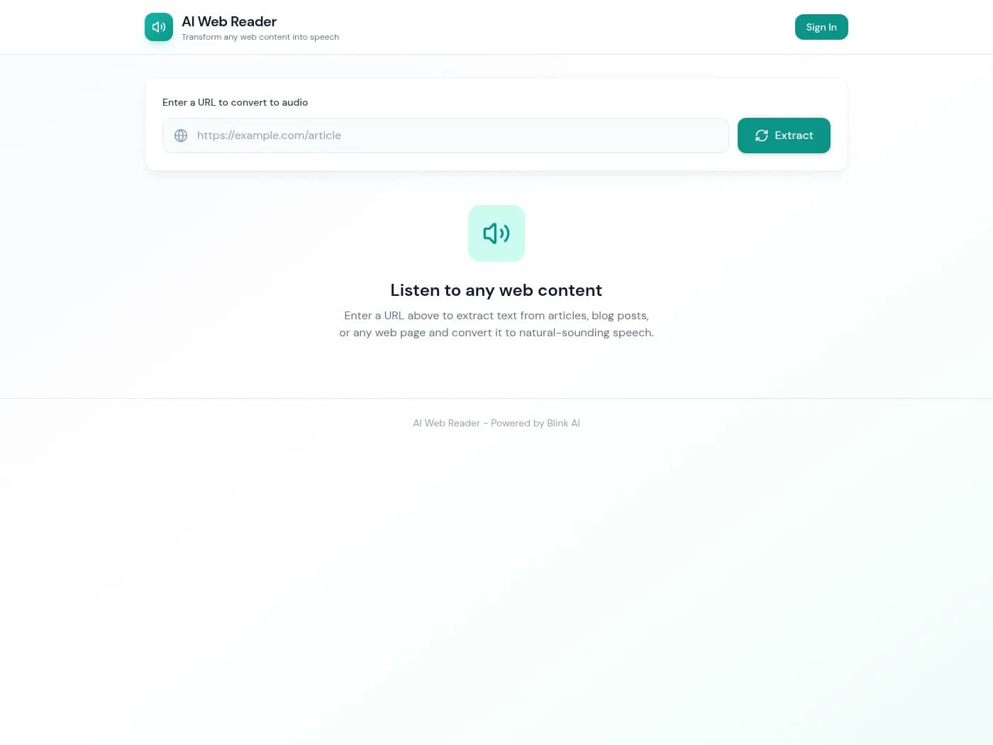 AI Web Reader