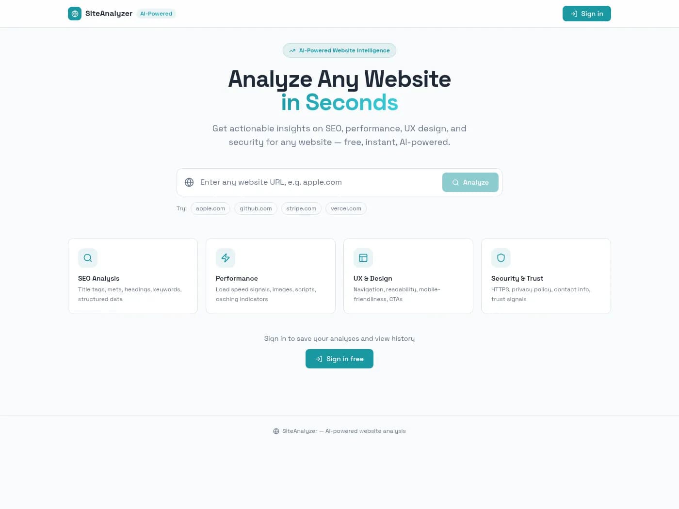 AI Website Analyzer