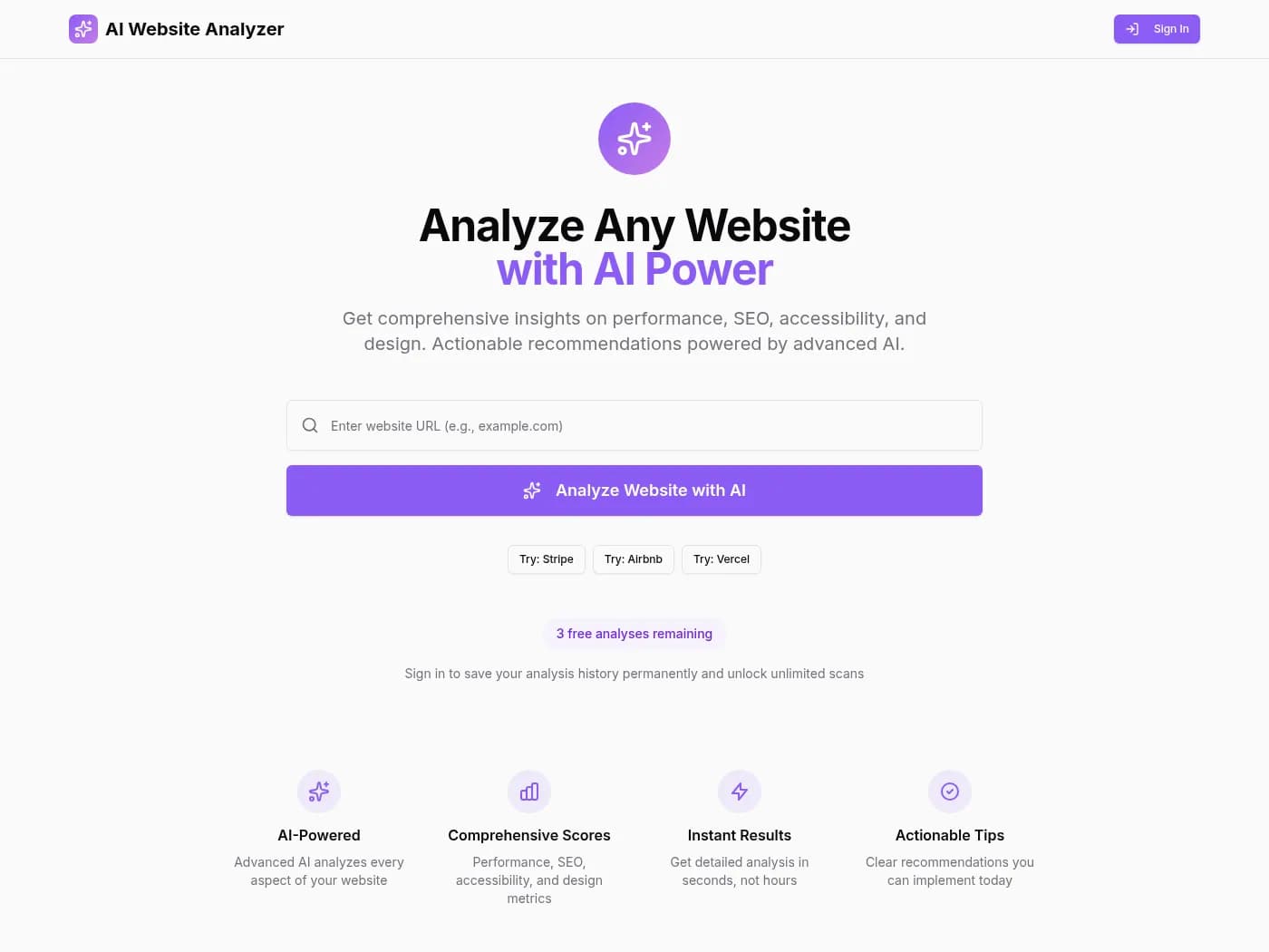 AI Website Analyzer