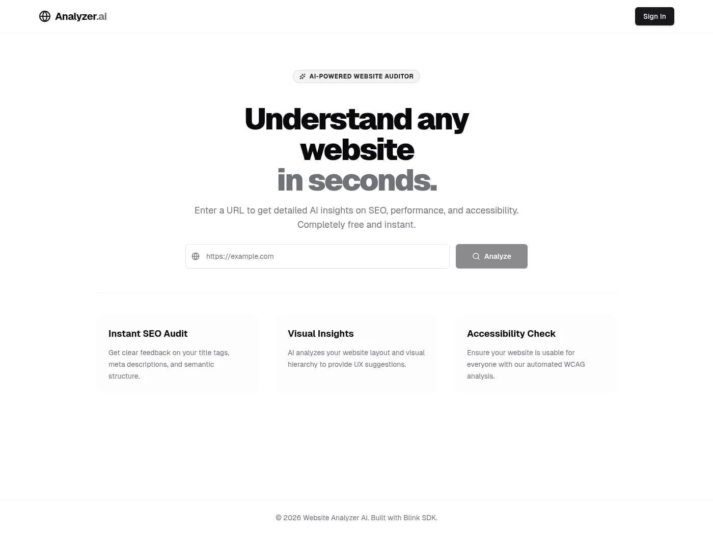 AI Website Analyzer