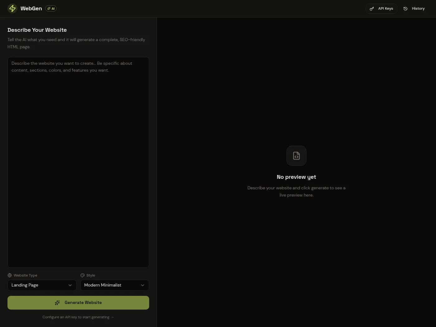 AI WebGen Builder