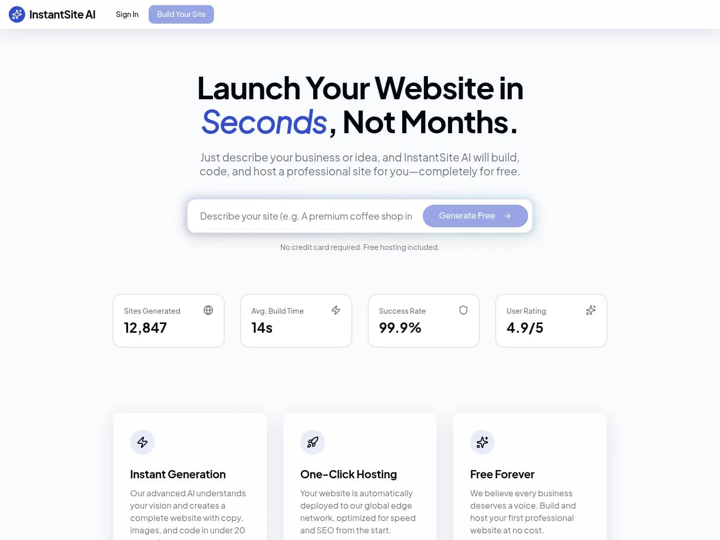 InstantSite AI