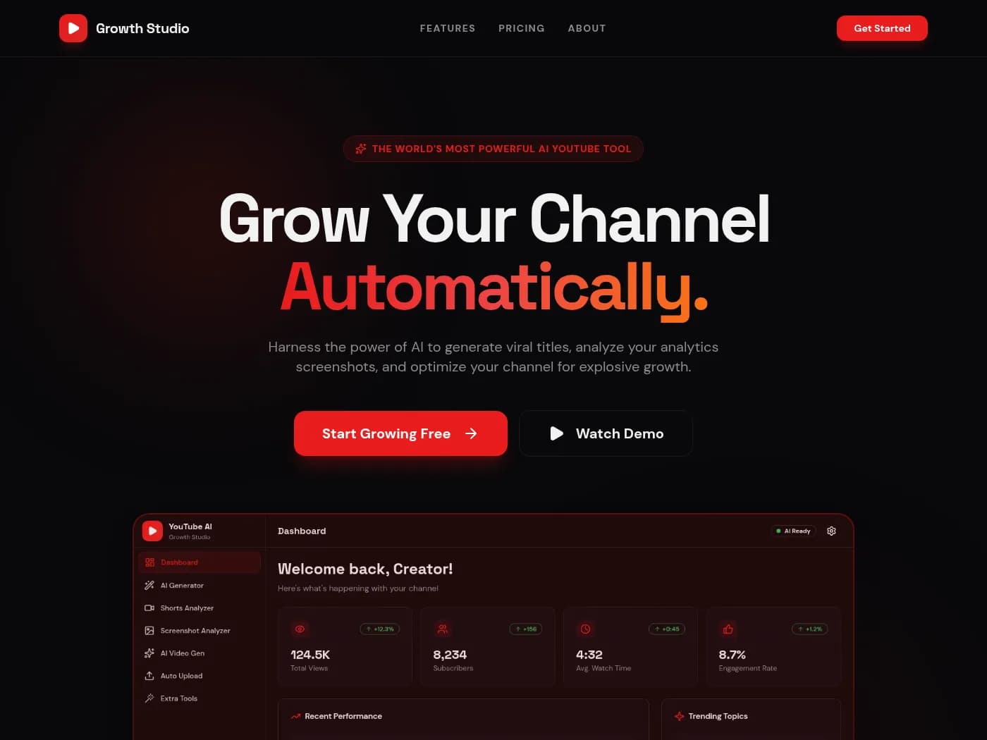 AI YouTube Growth Studio