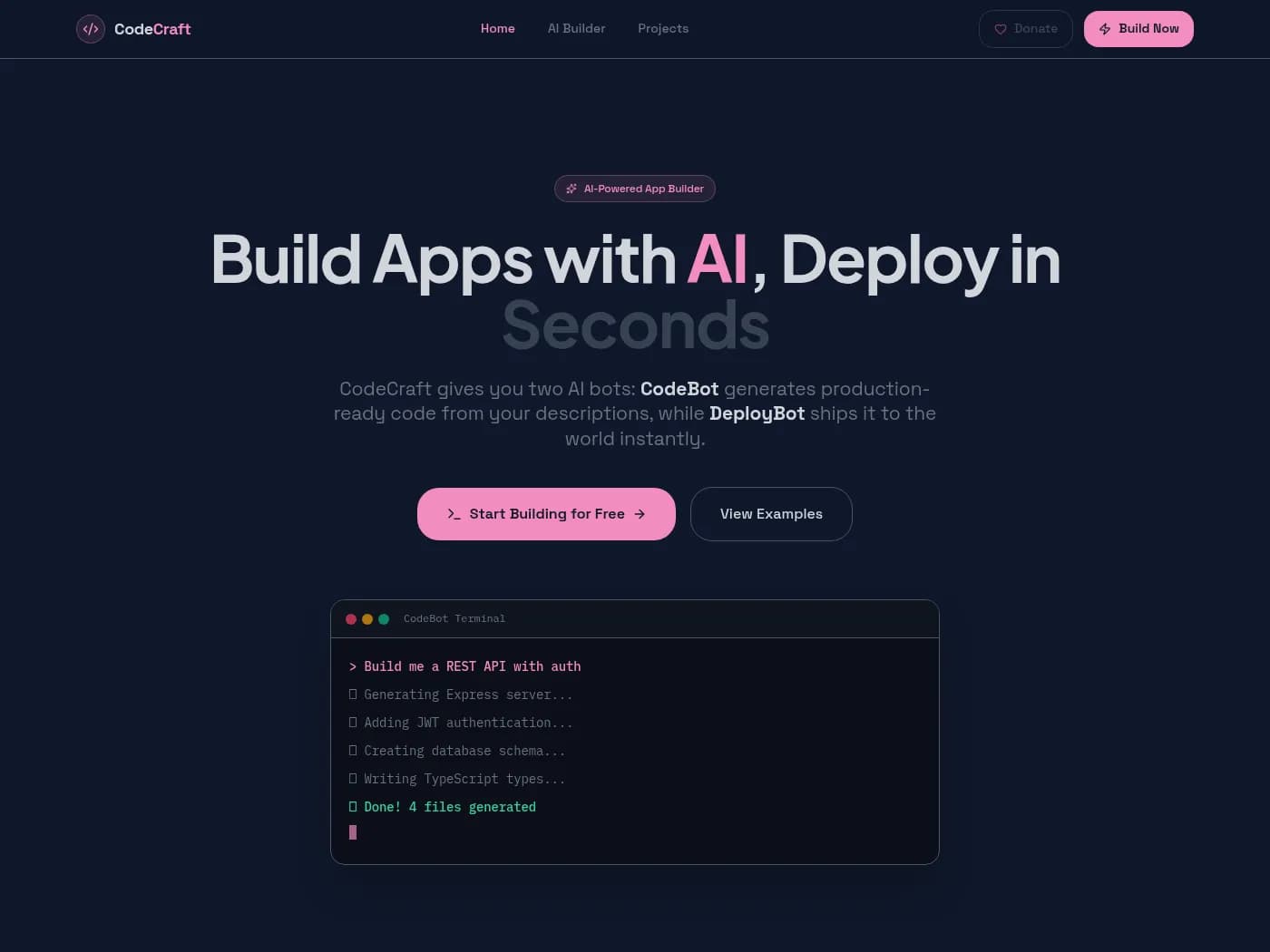 CodeCraft AI Builder