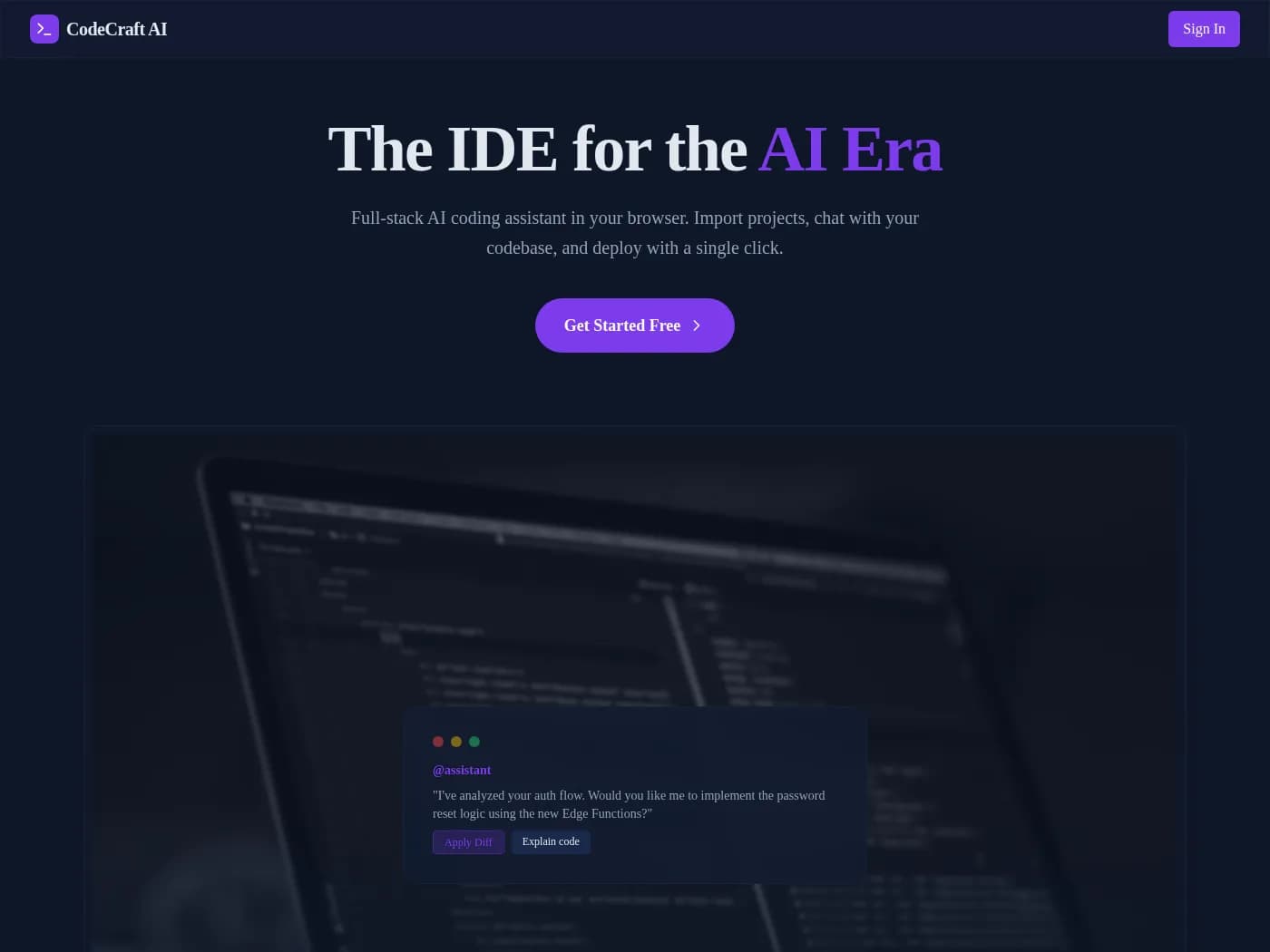 CodeCraft AI IDE
