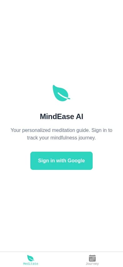 MindEase AI Meditation