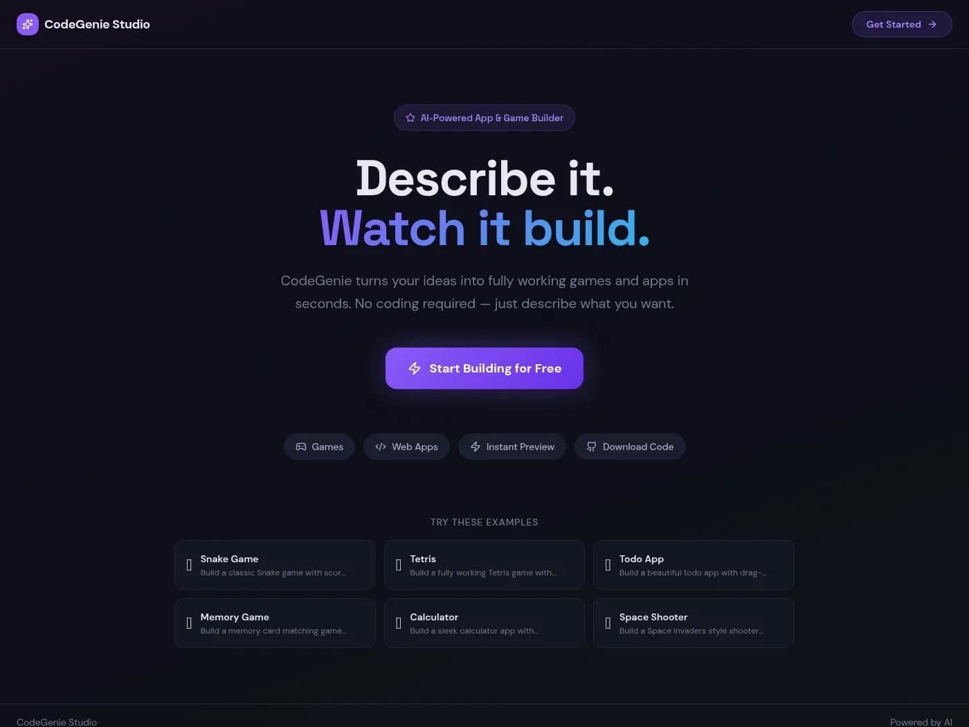 CodeGenie Studio