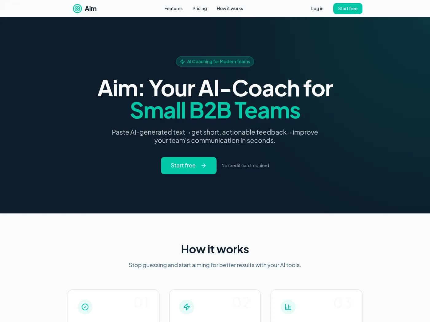 Aim: AI Coach for B2B Teams