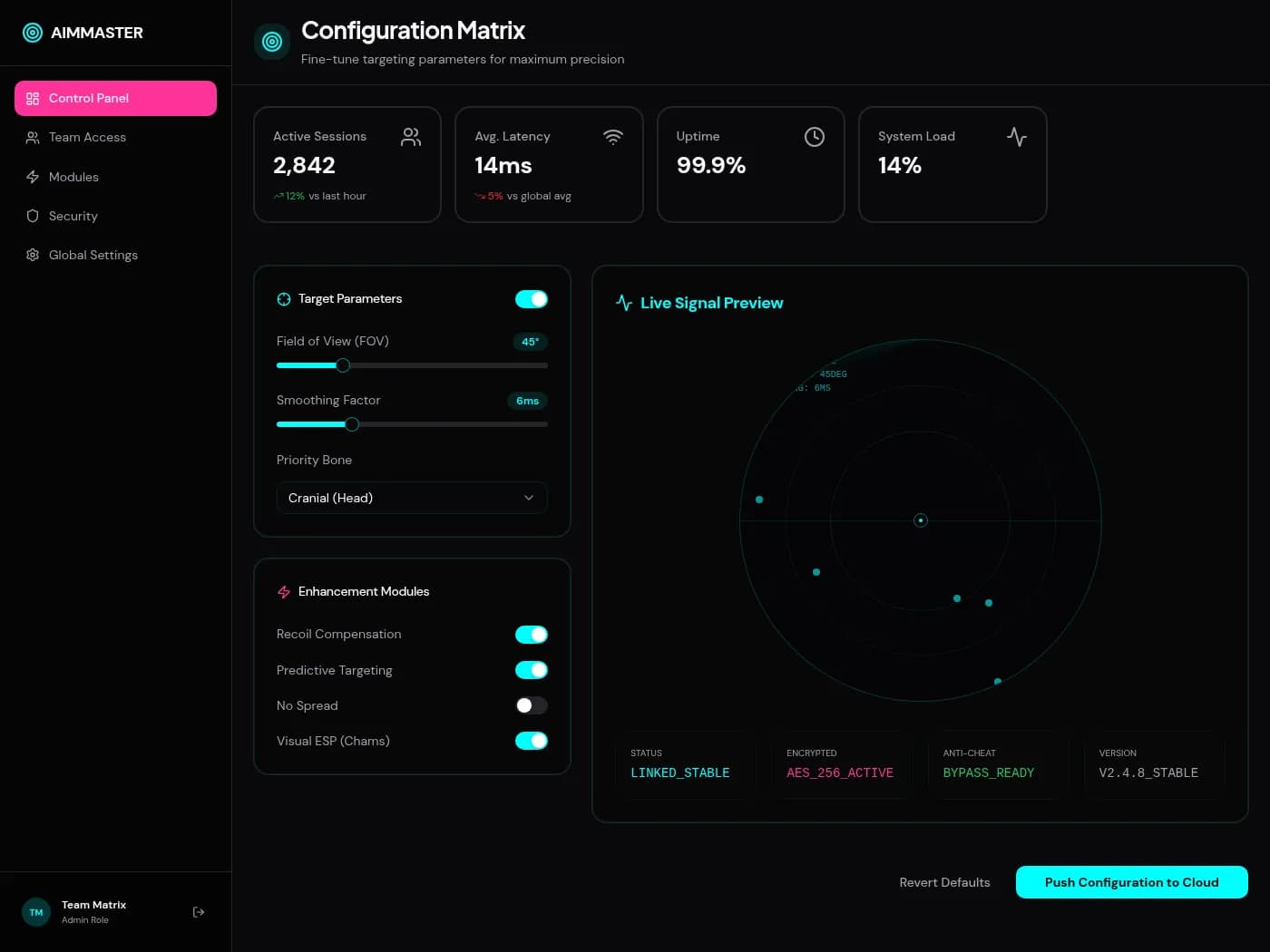 AimMaster Control Panel