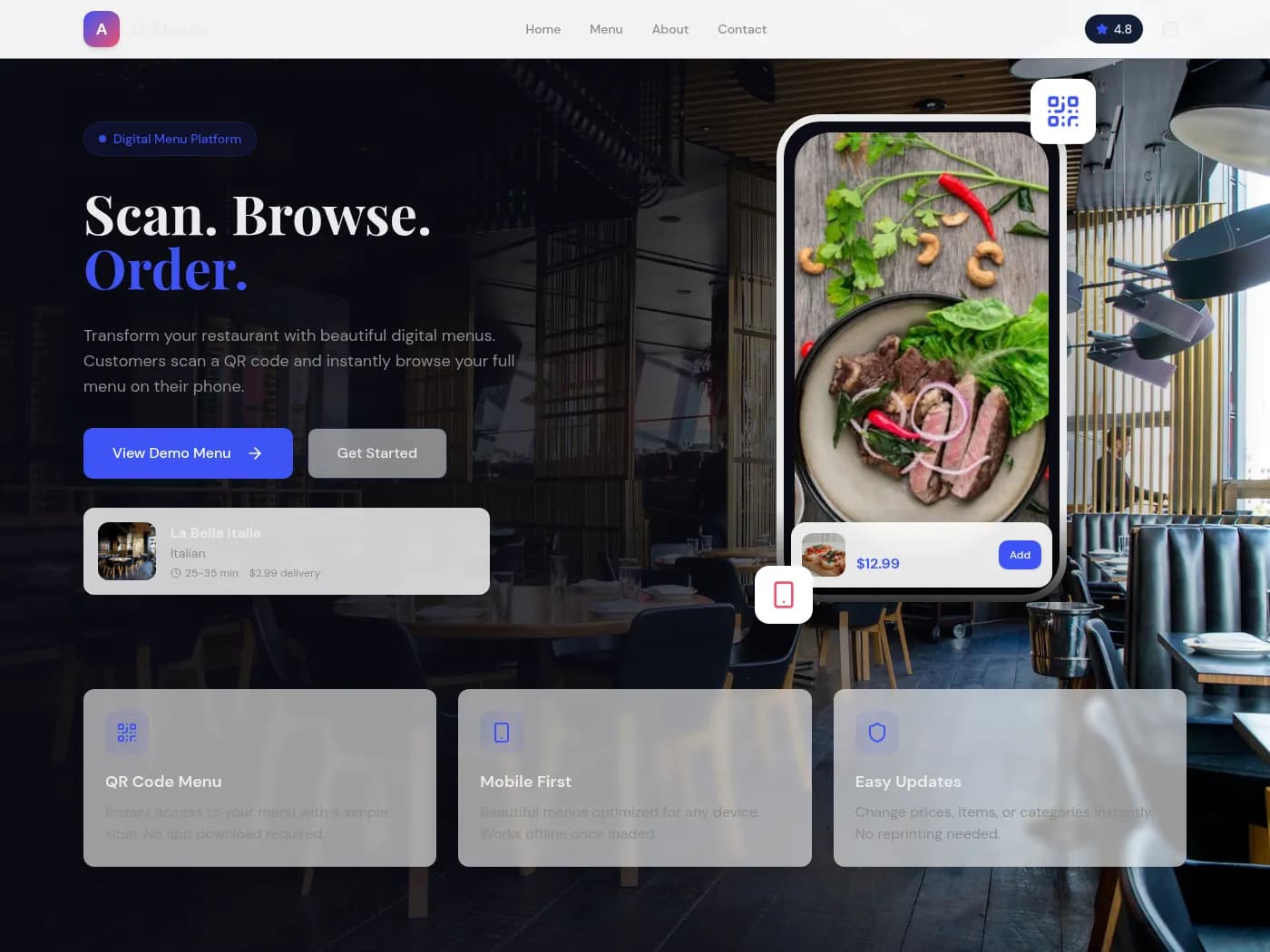 Air Menus Clone
