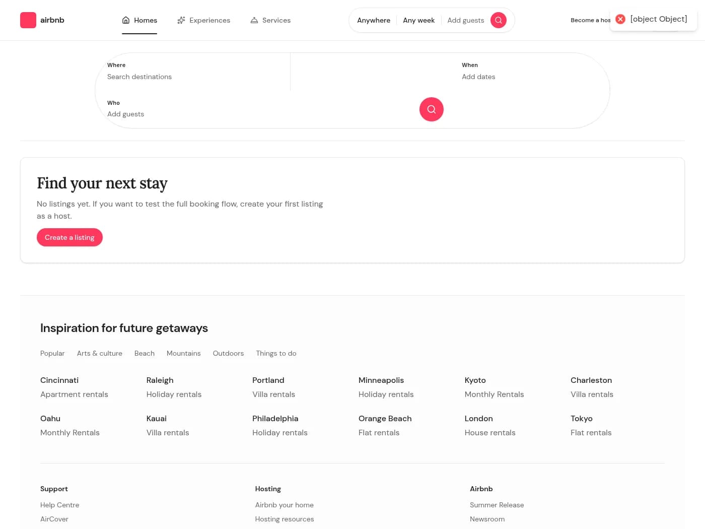 Airbnb Platinum Clone