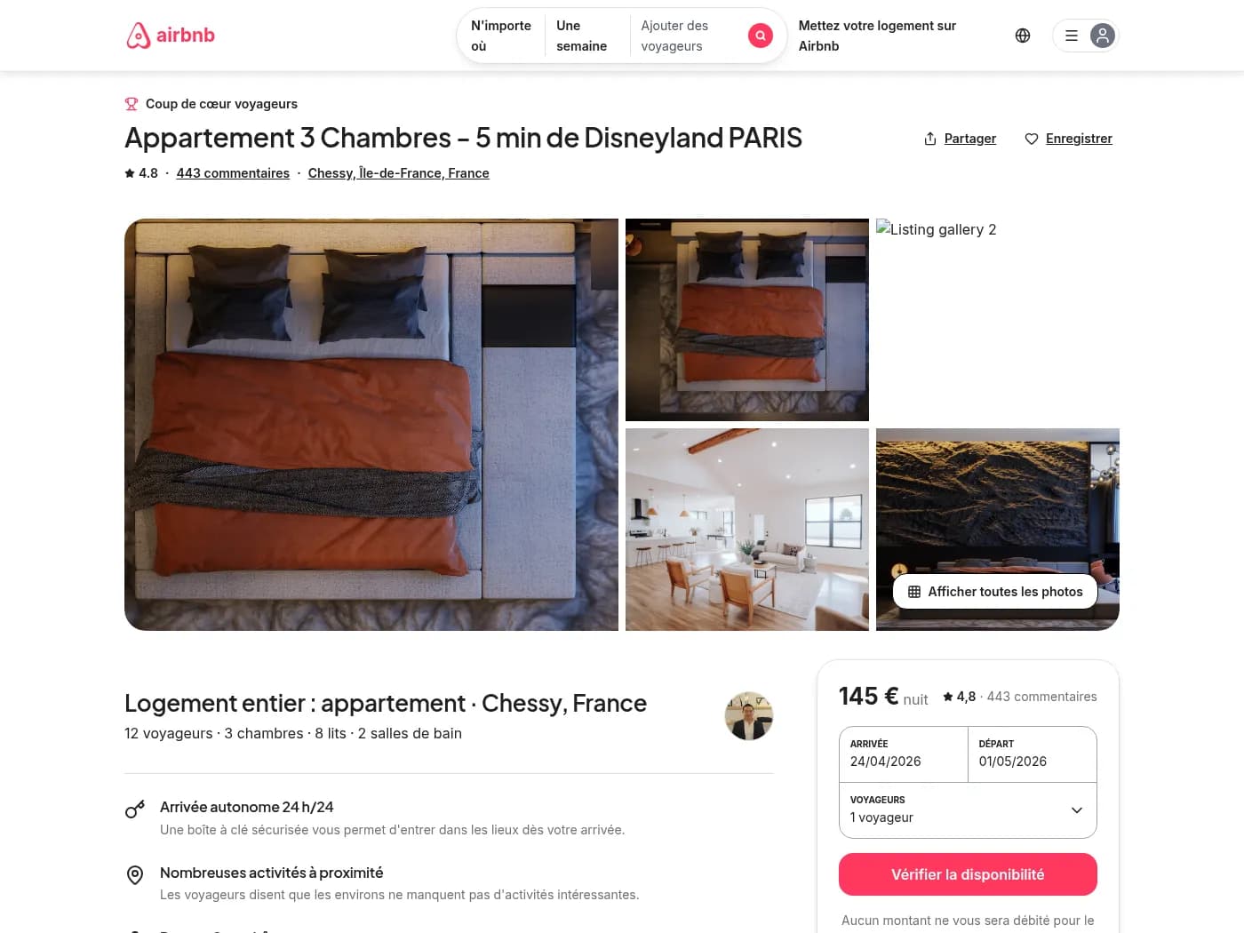 Airbnb Room Page Clone