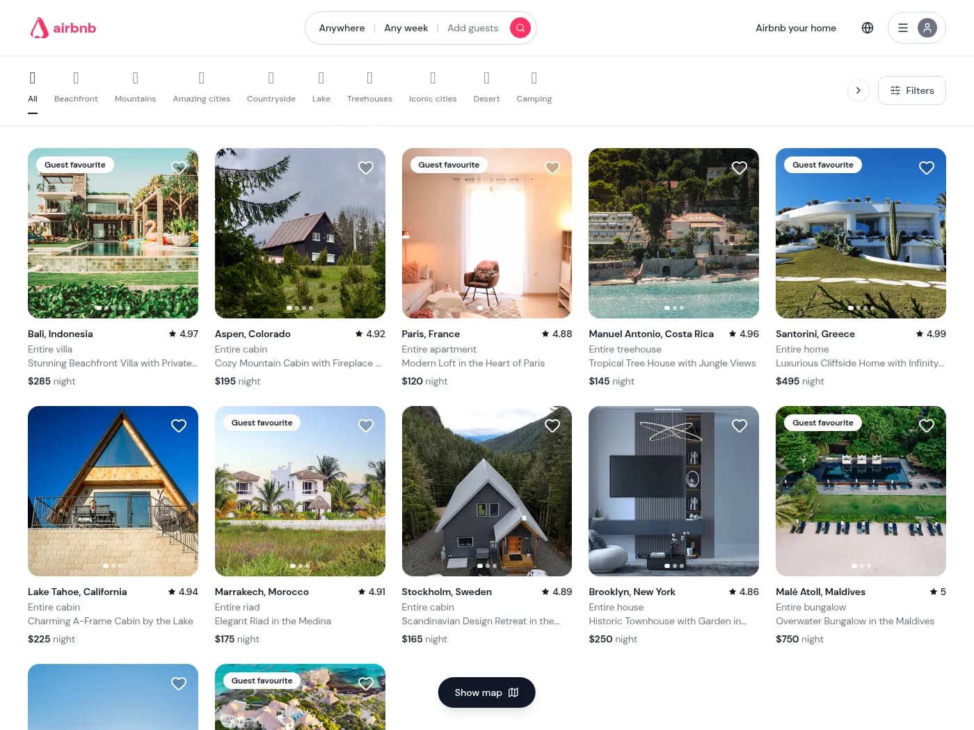 Airbnb Web Clone