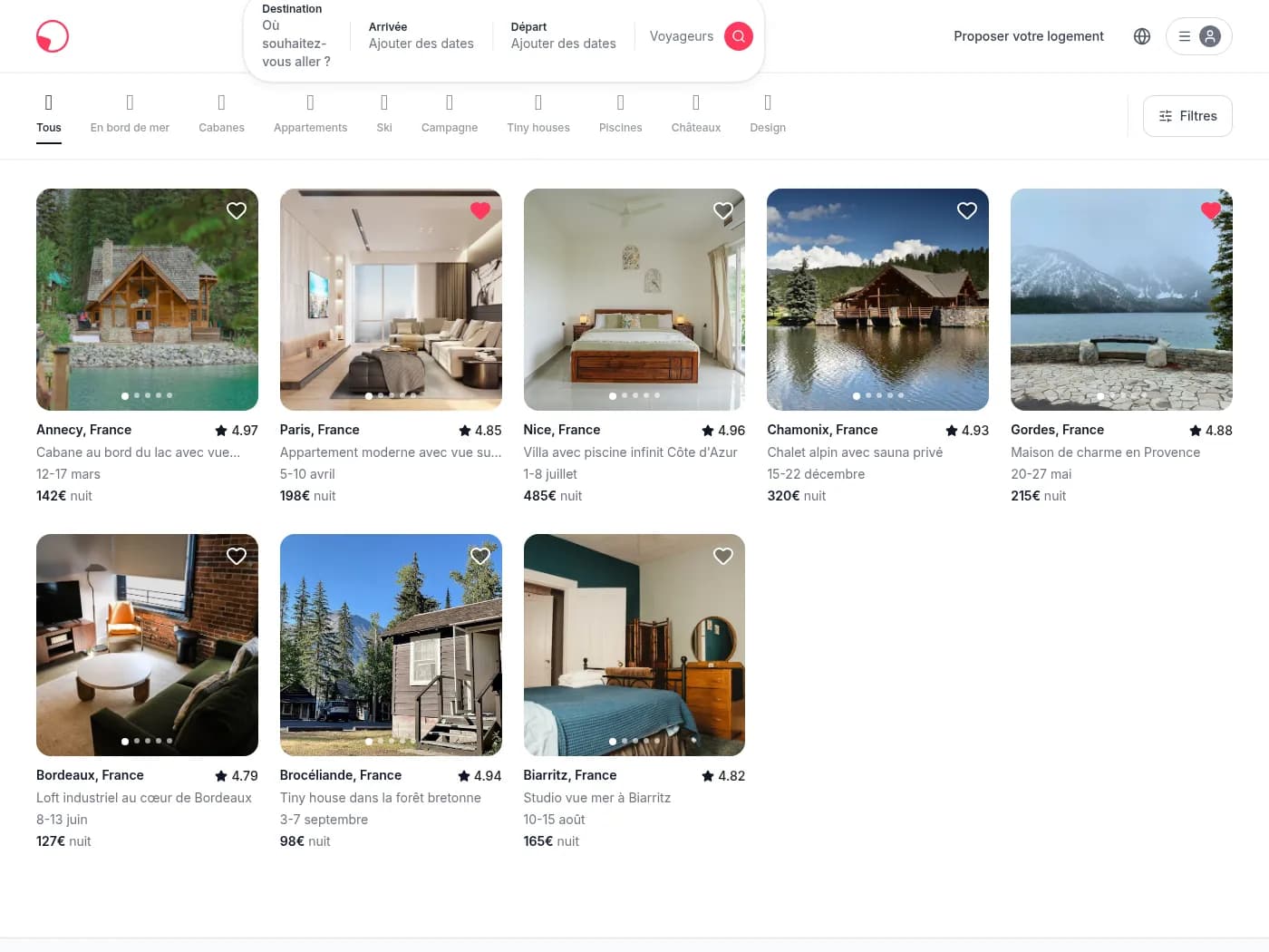 Airbnb Web Clone