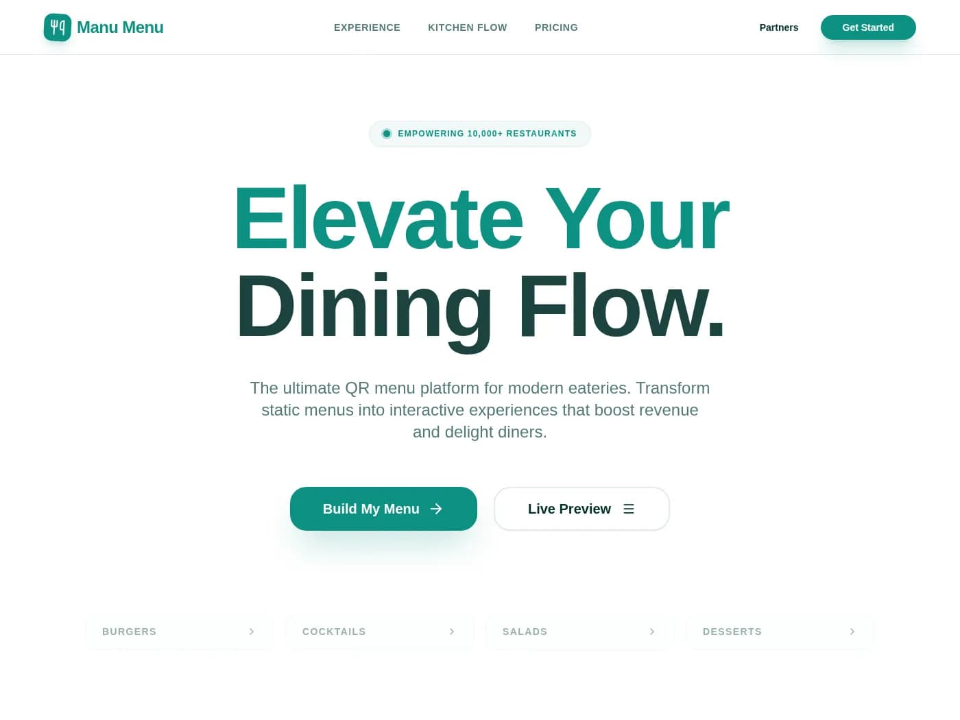 AirMenus Experience