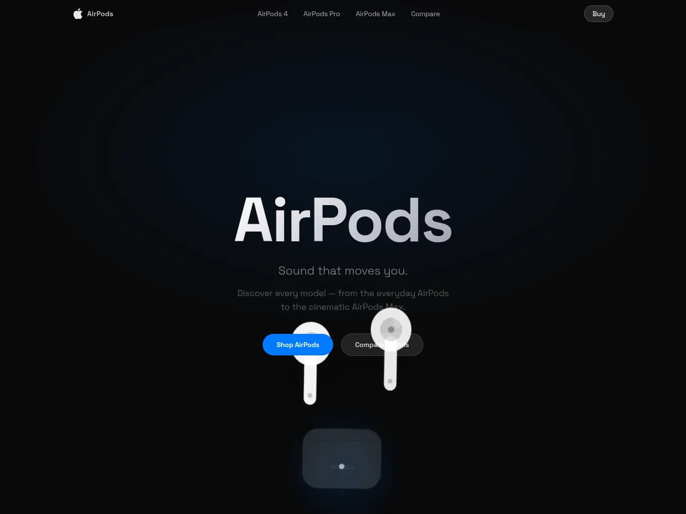 AirPods Scroll Showcase