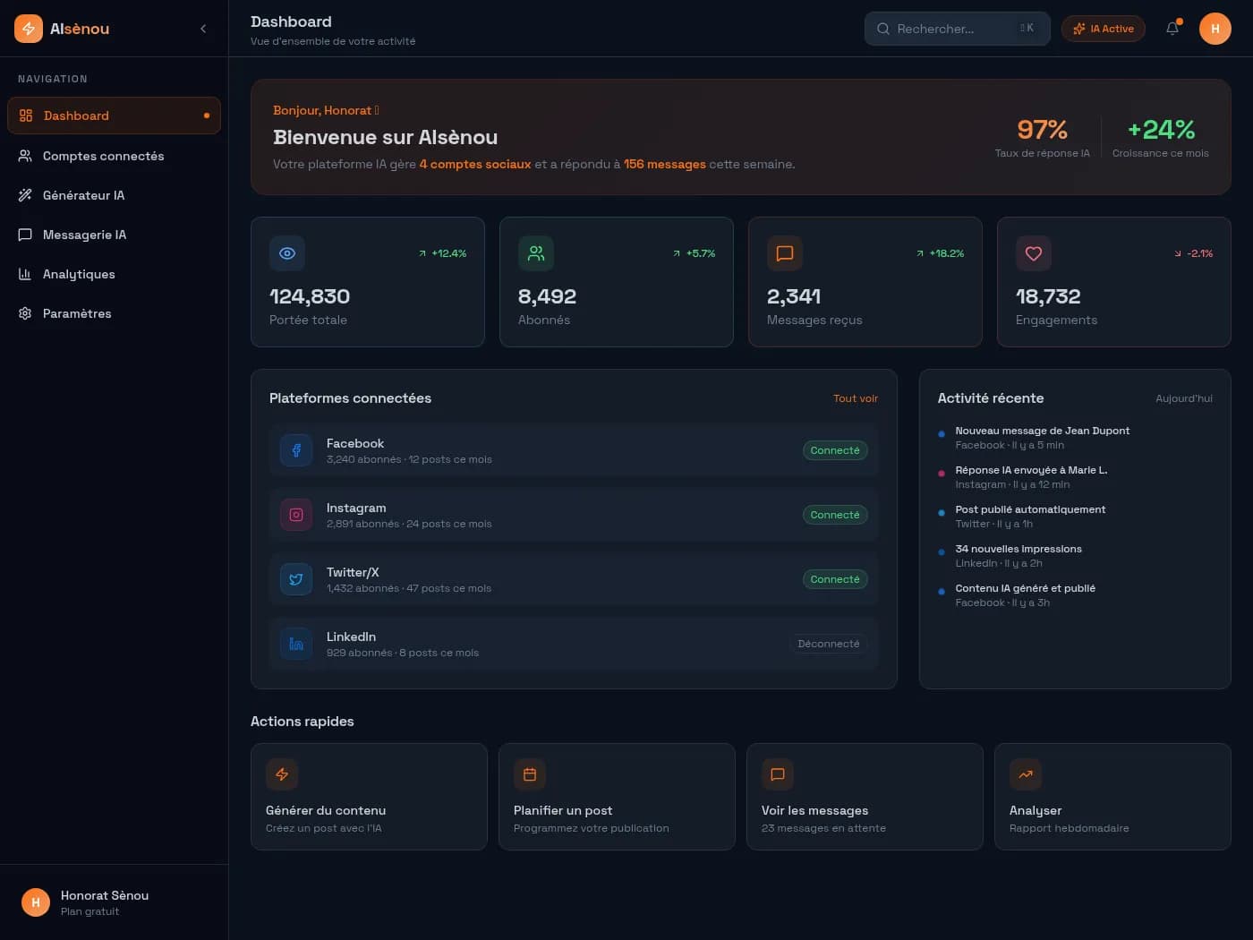 AISènou Social AI Platform