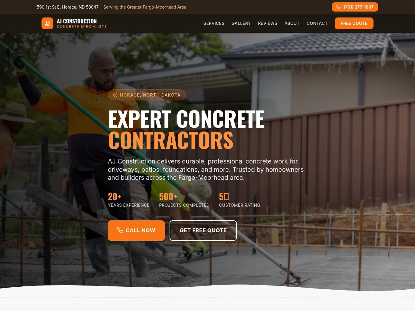 AJ Construction Web Presence