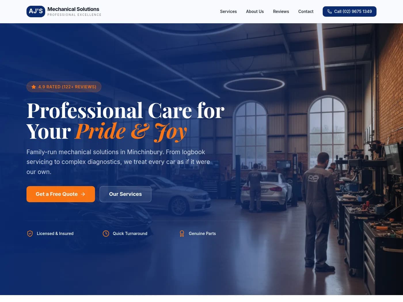 AJ's Mechanical Website