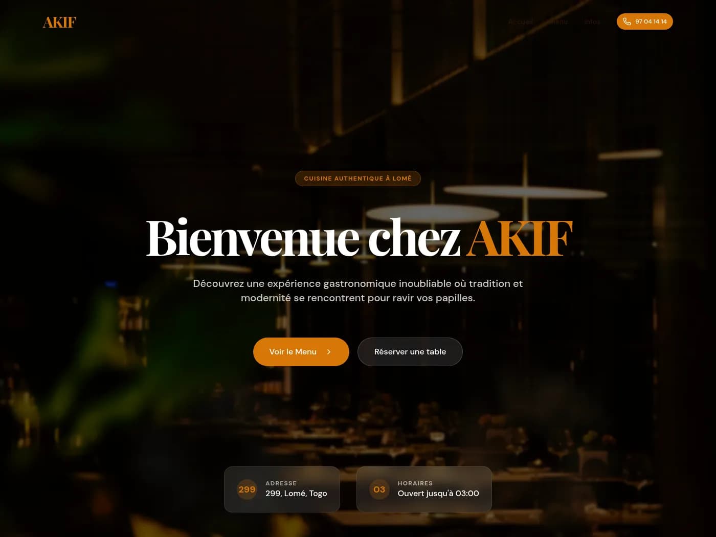 AKIF Restaurant Web