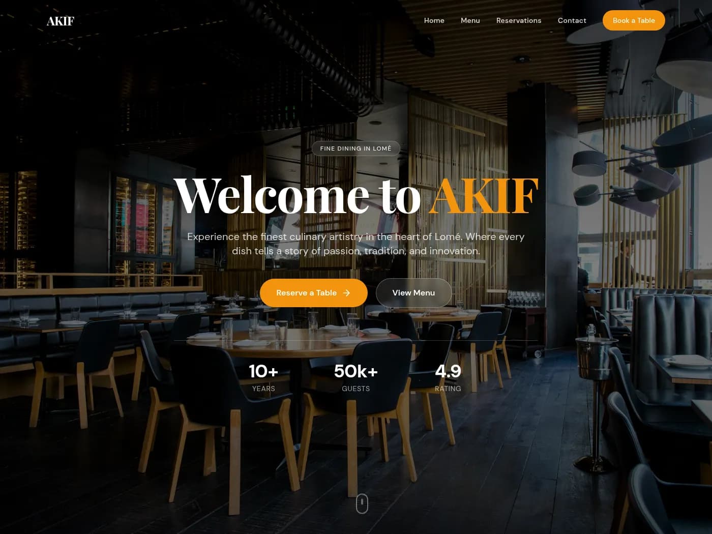 AKIF Restaurant Web App