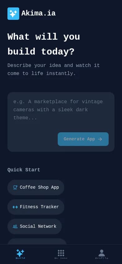 Akima.ia AI App Builder