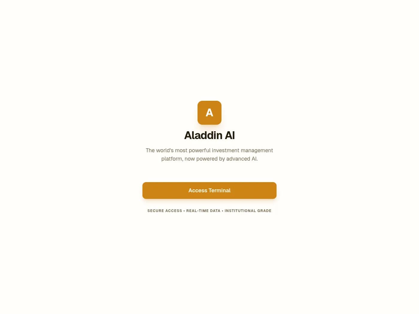 Aladdin AI Dashboard