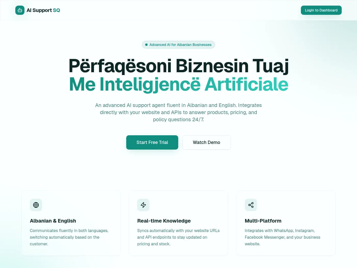 Albanian AI Support Agent