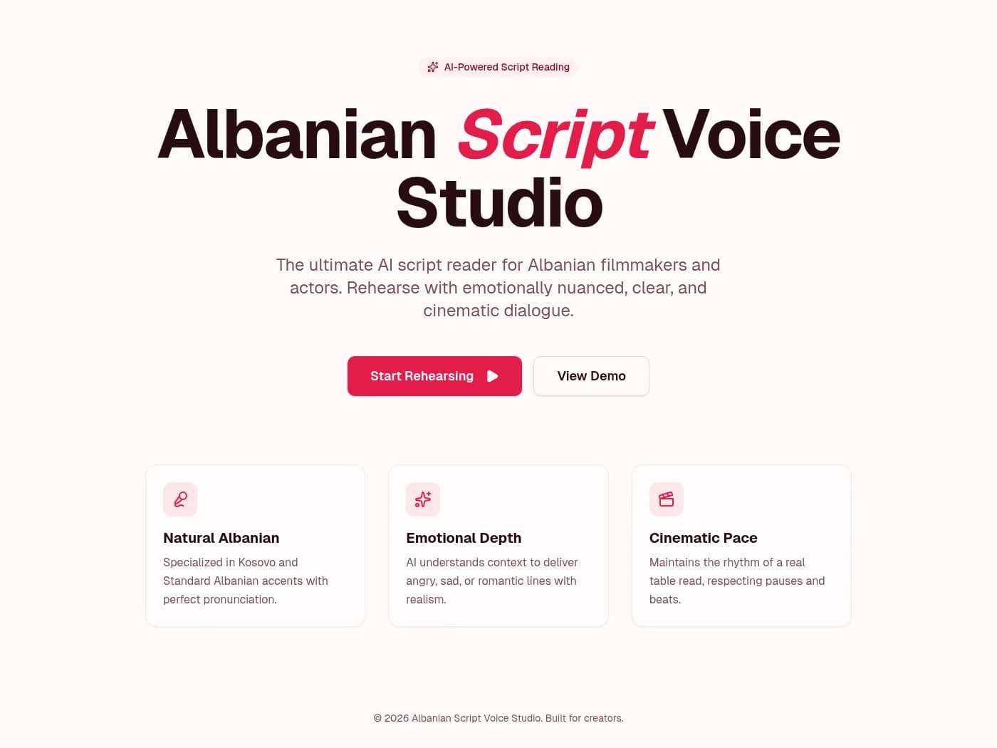 Albanian Script Voice Studio