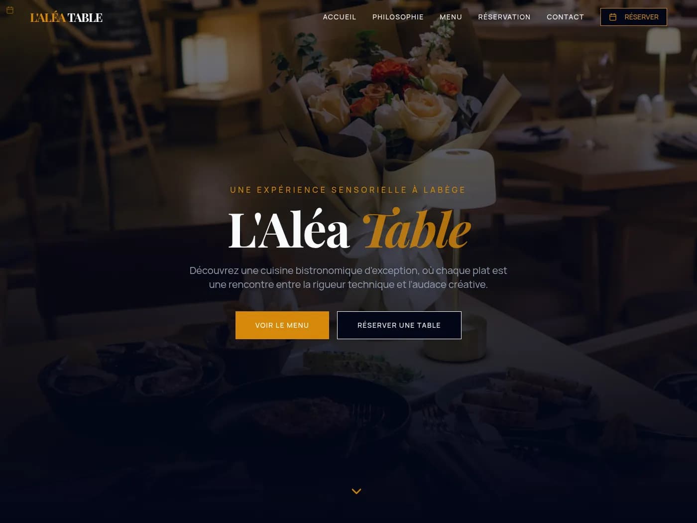 L'Aléa Table Website