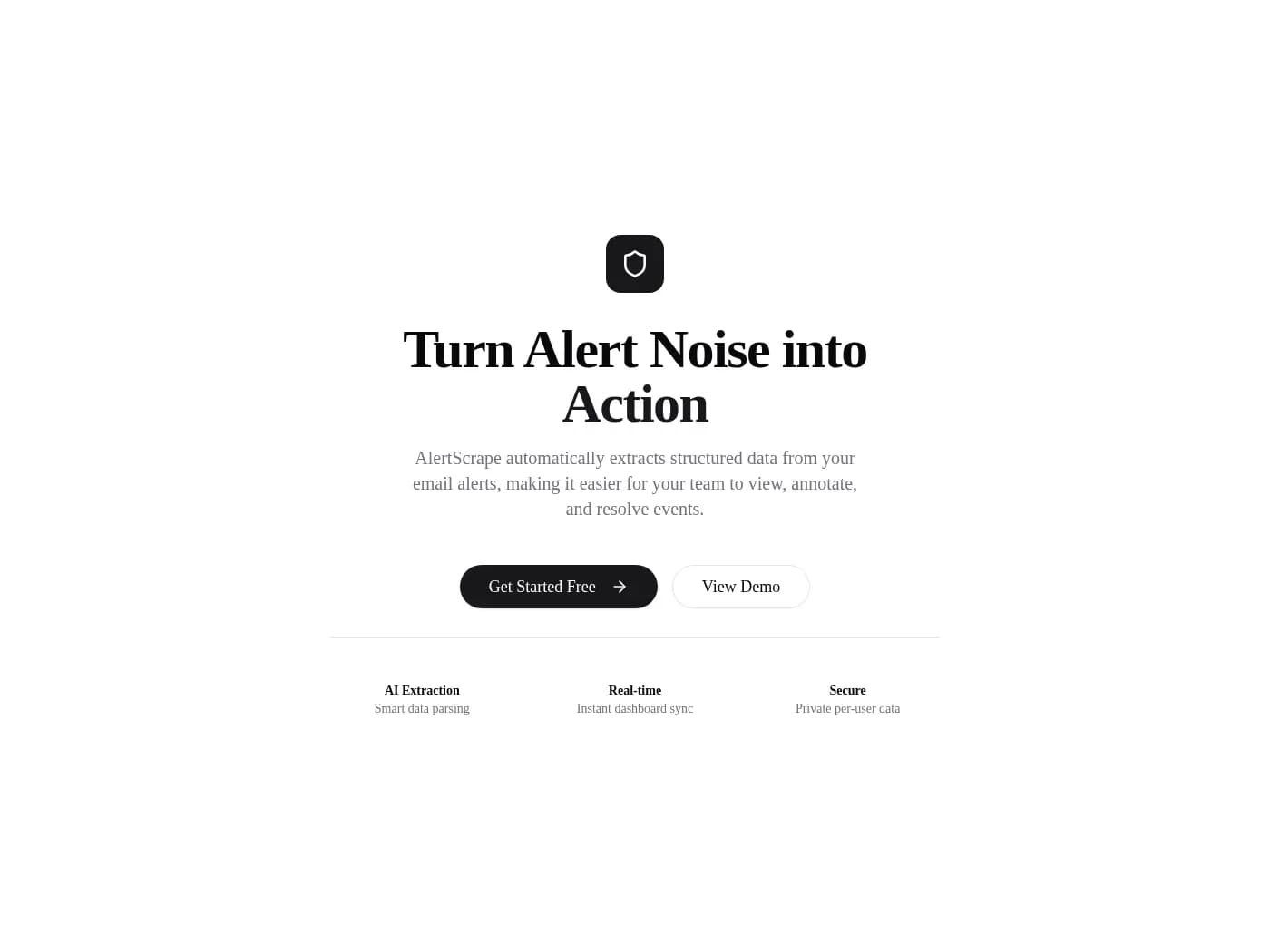 AlertScrape Dashboard