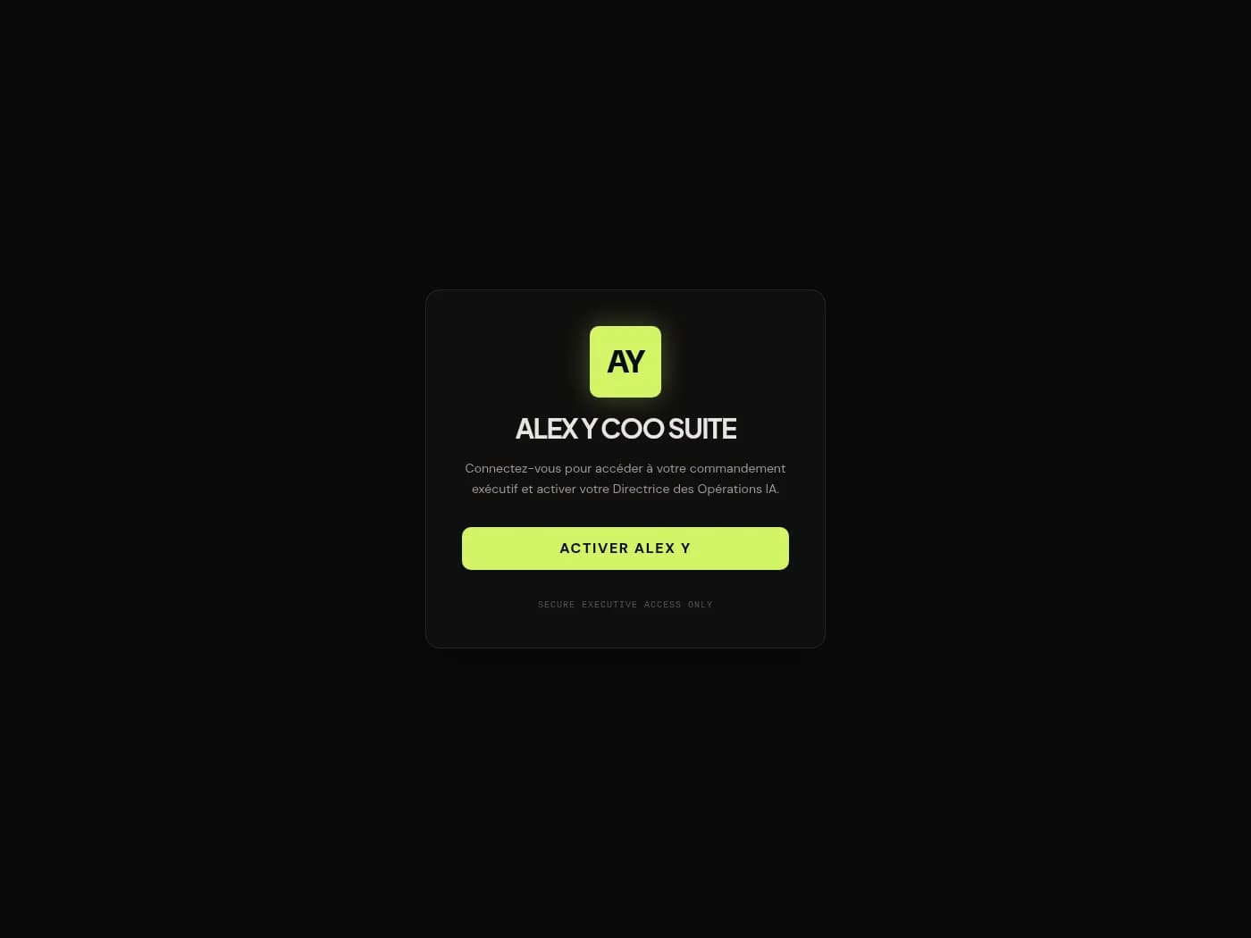 ALEX Y: Virtual COO Suite