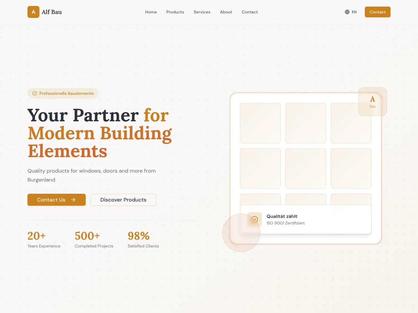 Alf Bau Multi-Lingual Site
