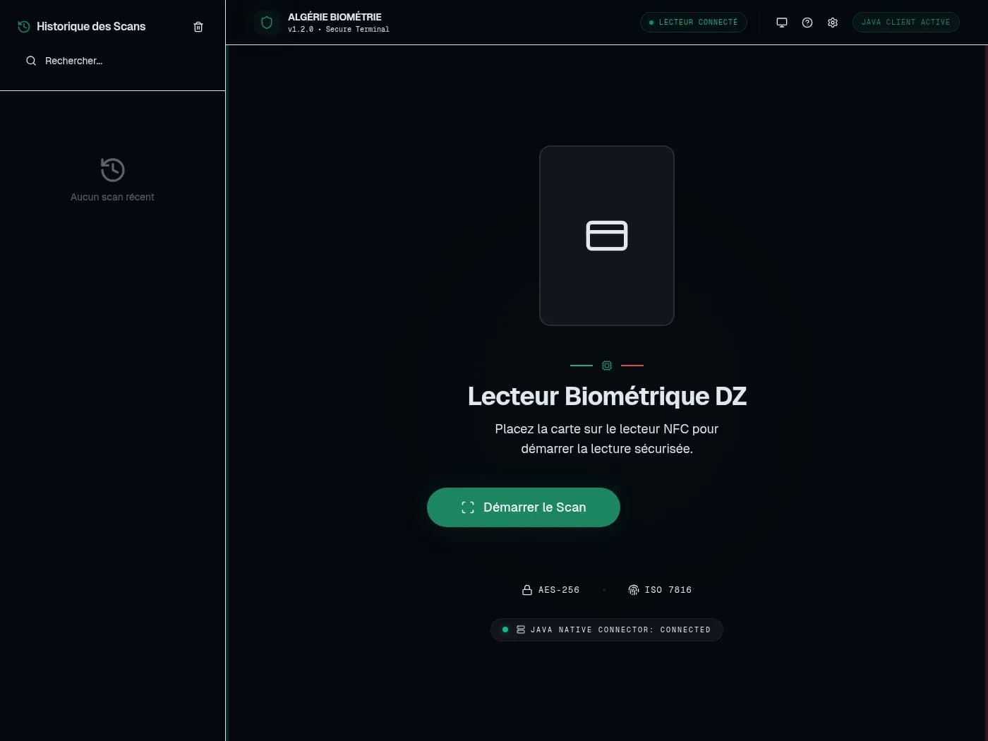 Algeria Biometric Reader