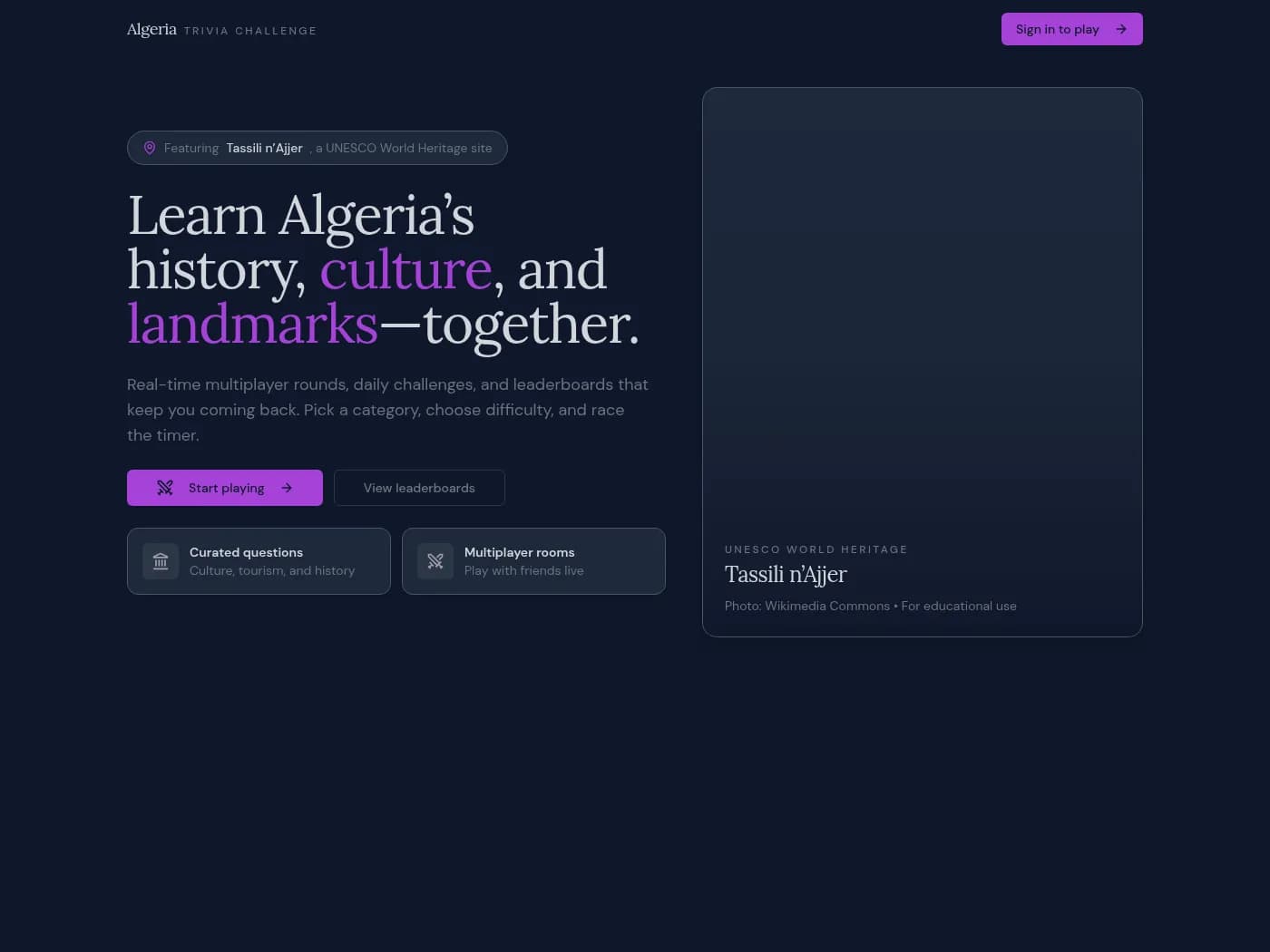Algeria Trivia Challenge